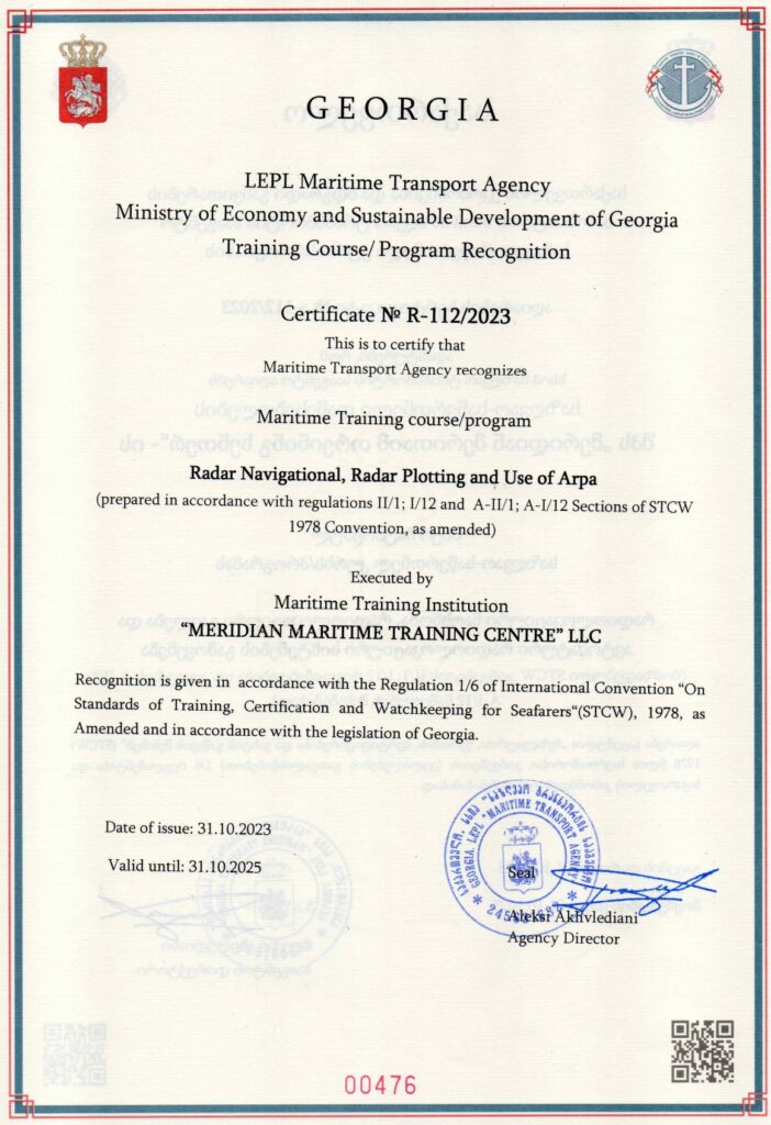 Radar Navigation, Radar Plotting and Use of ARPA - MERIDIAN